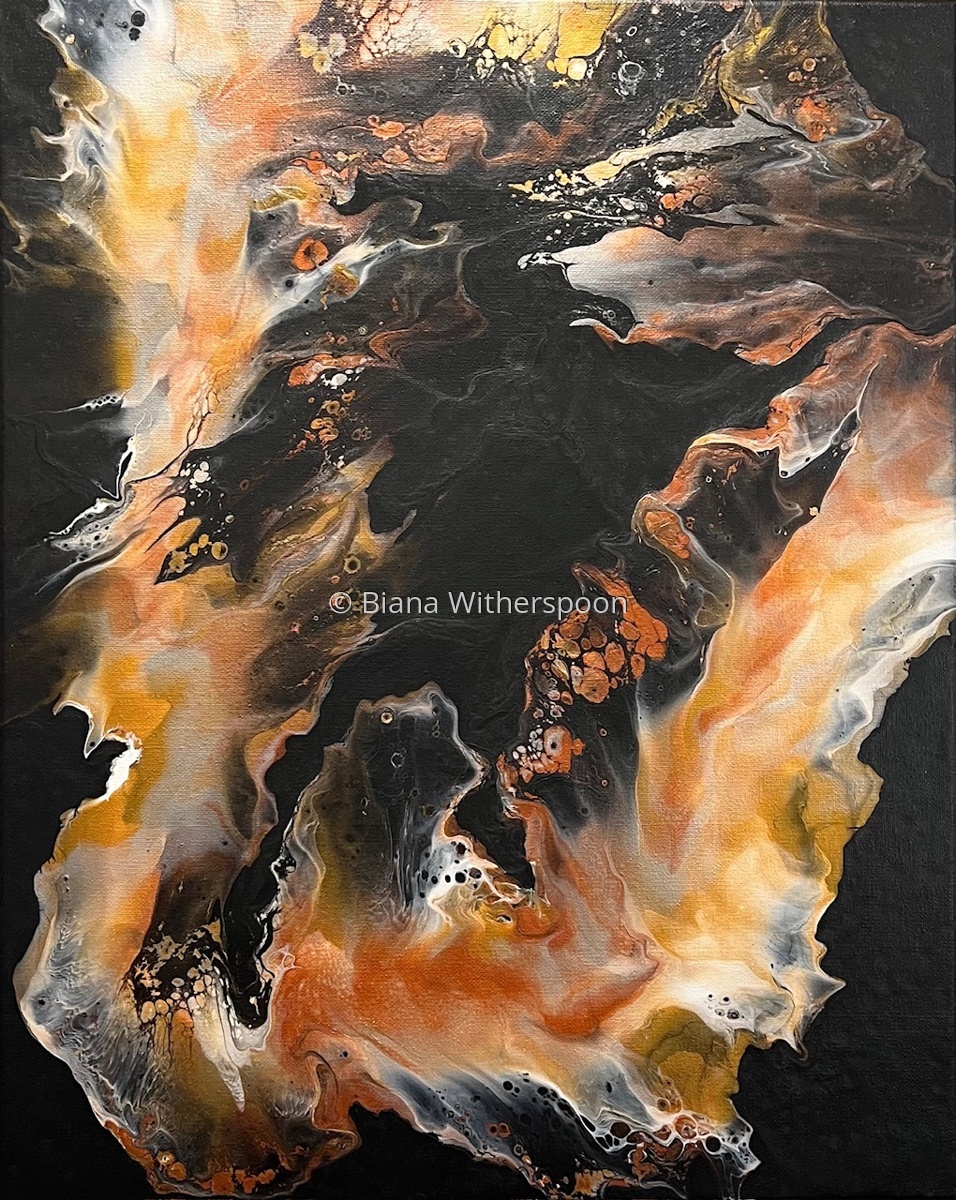 Paintings: Bronze Flames by Biana's Art Gallery