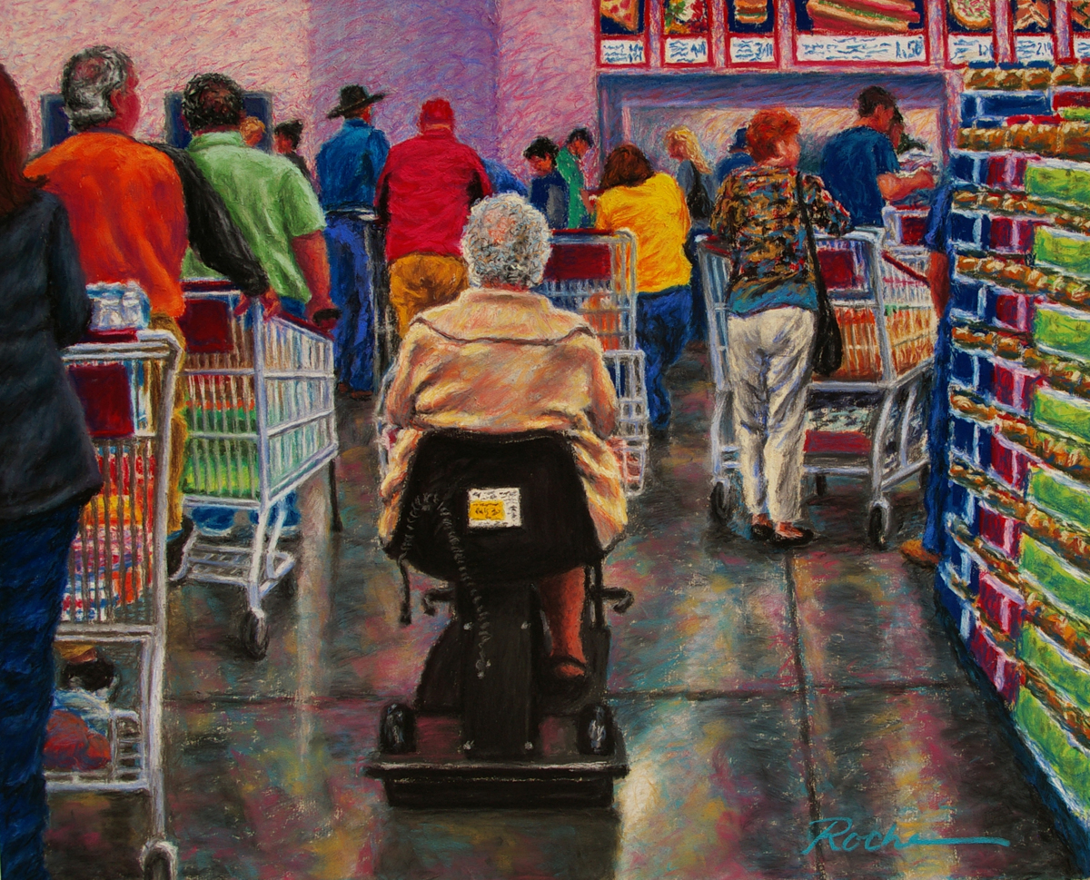Painting Saturday At Costco Original Art By CHRISTOPHER ROCHE Painting Saturday At Costco Original Art By CHRISTOPHER ROCHE
